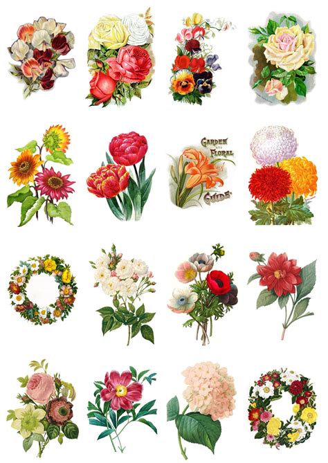 Decoupage Paper Pack 10sheets Kef16 A4 8x12 Flowers Roses Garden