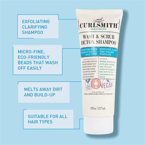 Buy Curlsmith Wash And Scrub Detox Shampoo Vegan Exfoliating