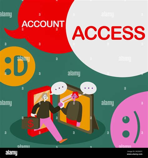 Text Sign Showing Account Access Business Idea Having Permission To
