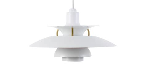 Ph 5 Pendant Lamp Mini White N Brass Designer Editions