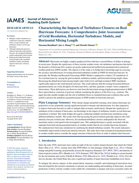 Pdf Characterizing The Impacts Of Turbulence Closures On Real