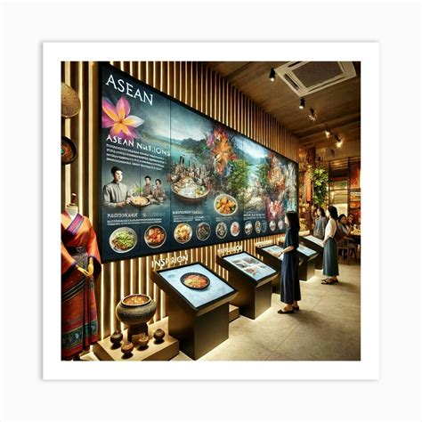 A Modern And Interactive Display Area At A Restaur Art Print By