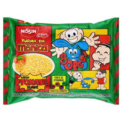 Macarrão Instantâneo Tomate Suave Nissin Miojo Turma Da Mônica Pacote