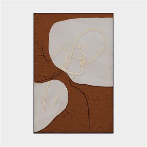 乐邦德画业 现代简约线条人物装饰画 P 1526 1 装饰画 3d模型素材 免费3d模型库 模袋云