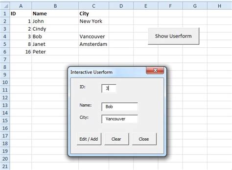 Interactive Userform In Excel Vba Microsoft Excel Tutorial Excel