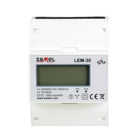 Zamel Licznik Energii Elektrycznej 3 Fazowy 100A LCD