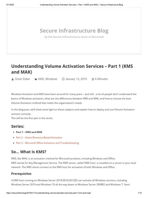 Understanding Volume Activation Services Part 1 Kms And Mak Understanding Volume Activation Services Part 1 Kms And Mak