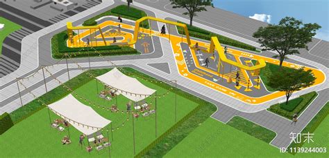 现代口袋公园su模型下载【id1139244003】知末su模型网