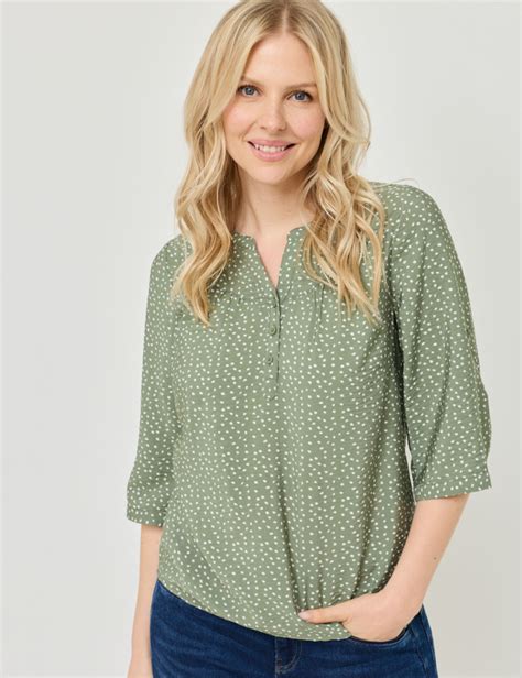Feminine Bluse Mit Pünktchen Print