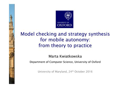 Ppt Model Checking And Strategy Synthesis For Mobile Autonomy From