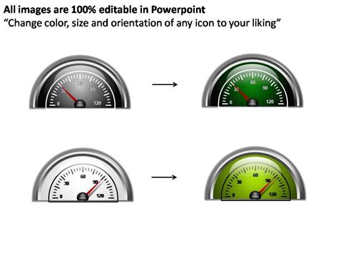 Tachometer Half Dial Powerpoint Presentation Slides PowerPoint Design Template Sample