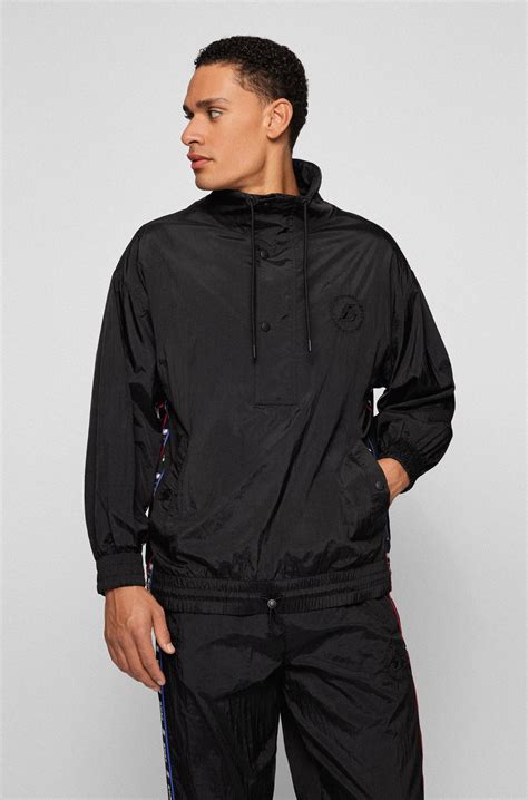 Boss Boss And Nba Relaxed Fit Sweatshirt With Drawcord And Exclusive