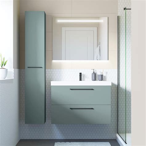 Mobile Bagno Remix Verde Matt L 46 5 X P 102 H 10 5 Cm Leroy Merlin