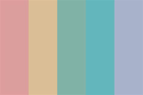 Pastel Rainbow Macaron Color Palette