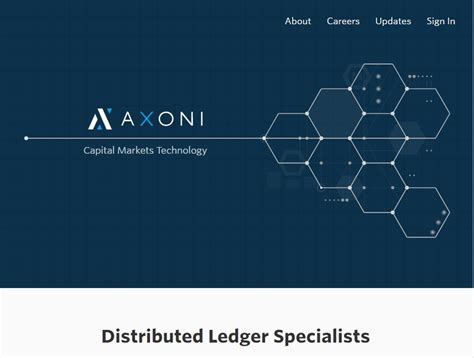 Axoni New York Based Provider Of Distributed Ledger Technology For