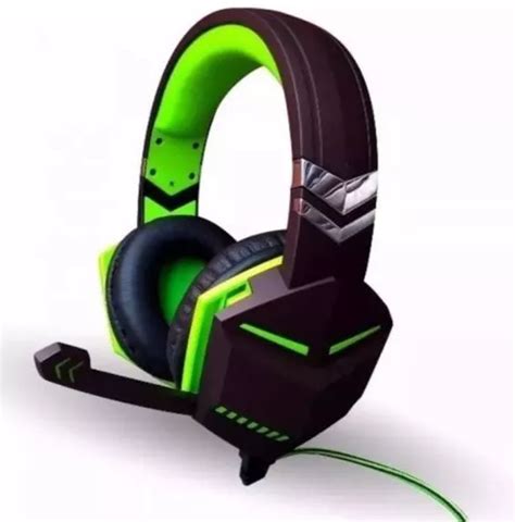 Audífonos gamer Knup Gamer KP 433 KP 455A negro con luz rgb LED