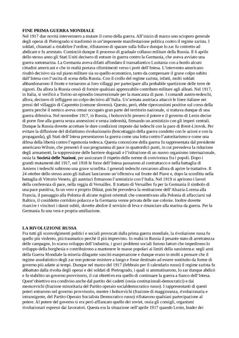 Riassunti Storia Dopoguerra Docsity
