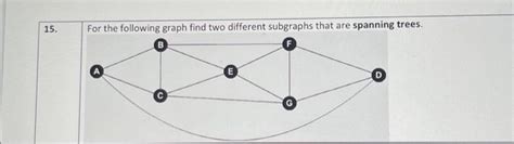solved 15 for the following graph find two different