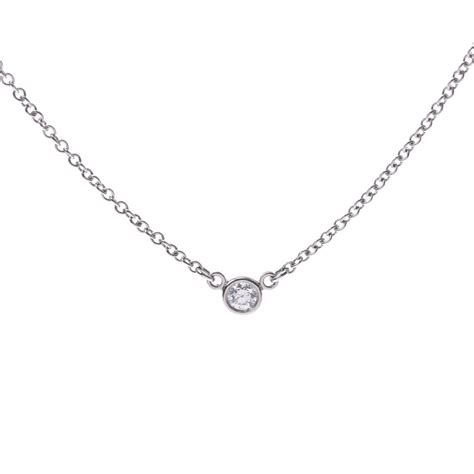 ティファニーバイザヤード 一粒ダイヤネックレス レディース Pt950プラチナ ネックレス Tiffanyandco 中古 銀蔵オンライン