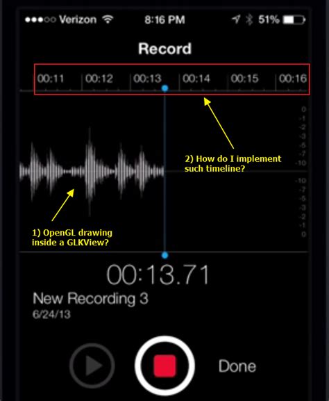 Objective C Implementing Audio Waveform View And Audio Timeline View