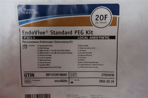 New Boston Scientific 6820 Endovive Standard Percutaneous Endoscopic