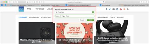how to save open safari tabs as bookmarks on mac