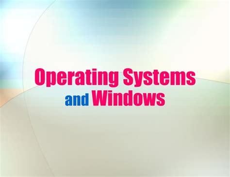 Operating Systems Basics Graphical User Interfaces Guis Gui Tools Applications And The