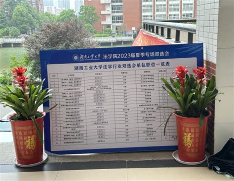 我院成功举办2023届毕业生夏季专场双选会 湖南工业大学法学院 Hunan University Of Technology Law School