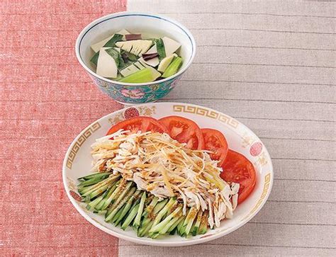 棒々鶏〔バンバンジー〕皮ワンタンスープ｜食材宅配のヨシケイ 夕食ネット（レシピ・メニュー・献立付き）