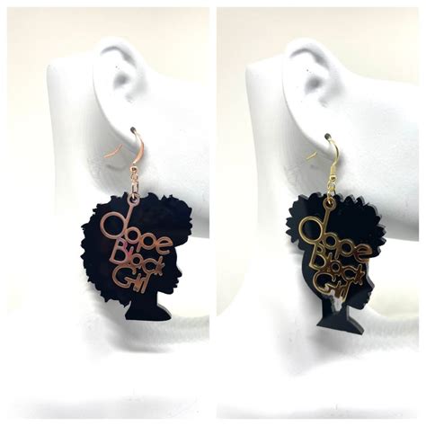 Black Girl Earrings Etsy