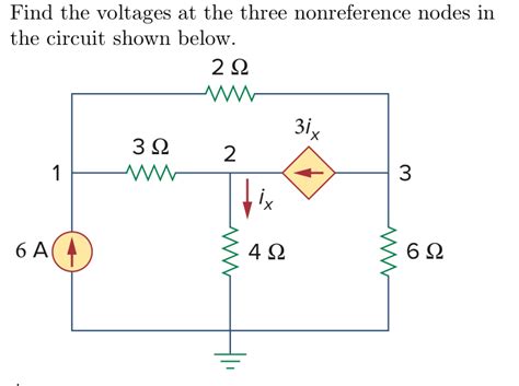 Solved Find The Voltages At The Three Nonreference Nodes In Chegg Com