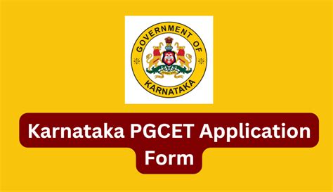 Karnataka Pgcet Application Form 2025 Registration Date Eligibility