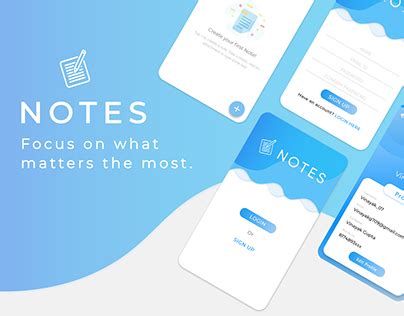 Notes App Design Material Projects Photos Videos Logos