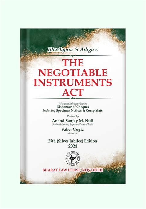 The Negotiable Instruments Act