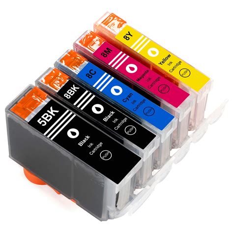 ESMONLINE komp Druckerpatronen als Ersatz zu Canon PGI 5 CLI 8 für