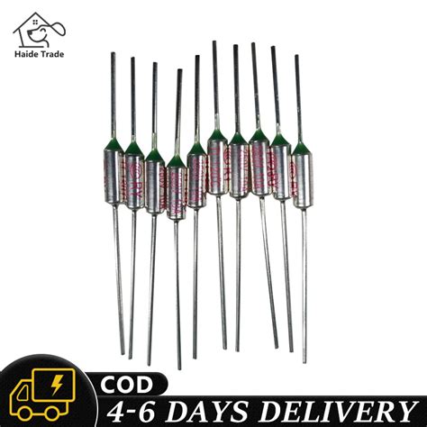 10 Pieces Thermal Fuse 72 270 Degree Temperature 250v 10a Metal Thermal