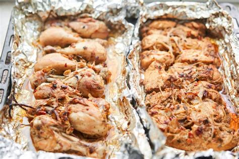 Baked Chicken Drumsticks Without Skin And Chicken Breast Baked In Foil