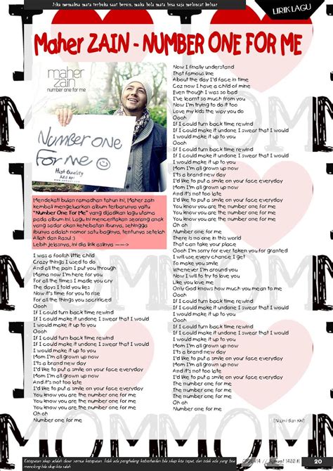 Maher Zain Number One For Me Lirik