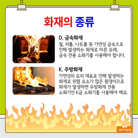 화재 종류와 올바른 소화기 사용법 네이버 블로그