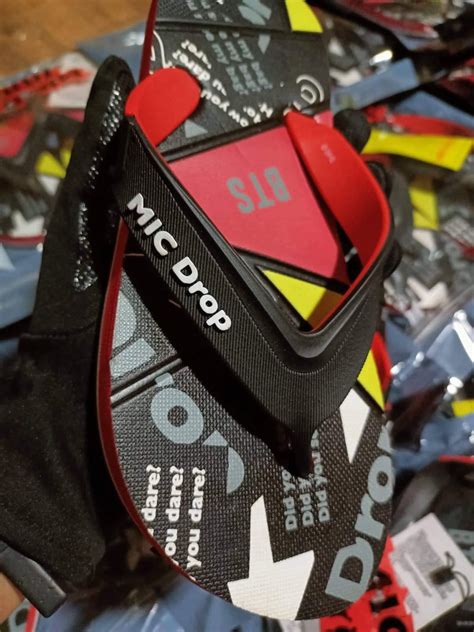 Official Bts Mic Drop Flip Flops Taurus Womens Fashion Footwear