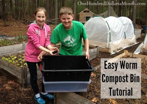 Easy Worm Compost Bin Tutorial One Hundred Dollars A Month