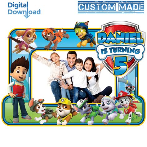 Paw Patrol Birthday Frames Paw Patrol Photo Booth Frame Paw Patrol My Xxx Hot Girl