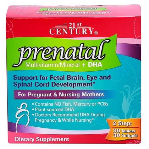 21st Century Prenatal Multivitamins Mineral Tablets Prenatal Dha Softgels Dual Pack Of 30s