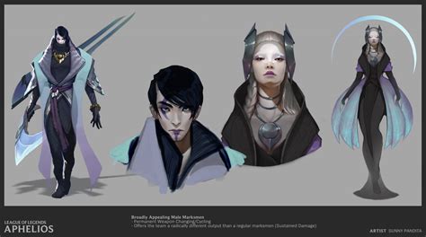Riot Games League Of Legends Pantheon Senna And Aphelios Concept Art