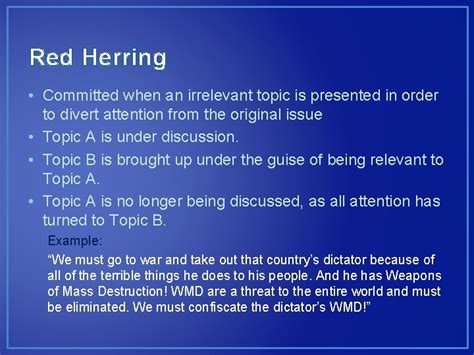 Logical Fallacies Fallacy An Improper Argumentation In Reasoning