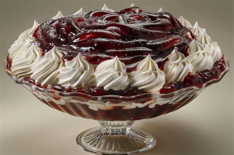 Decadent Raspberry Trifle With Layers Of Cake Raspberry Jelly And