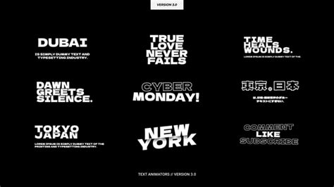 text animators 3 0 ae after effects project files videohive