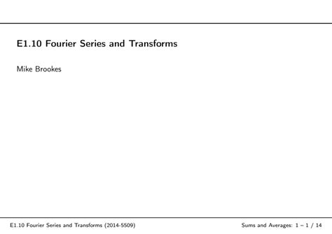 Optical Fourier Transform