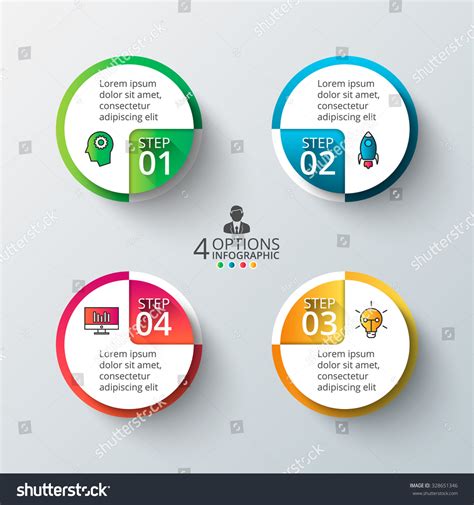 Vector Circle Infographic Template Cycle Diagram Stock Vector Royalty Free