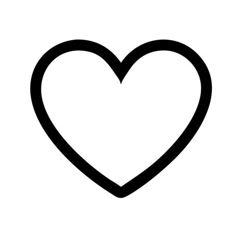 A Black And White Heart Outline On A White Background 51780016 Vector